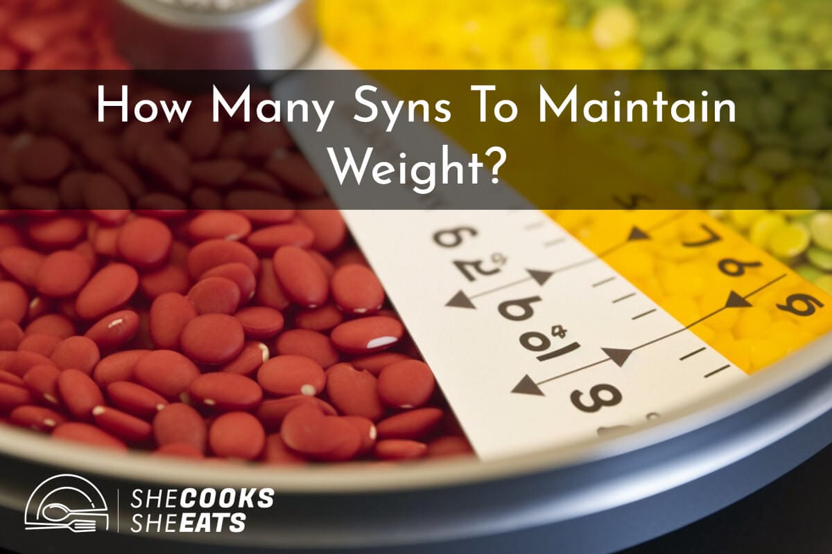 How Many Syns To Maintain Weight - At The Current Level?